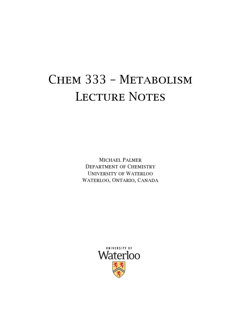 Metabolism Notes | PDF | Metabolism | Metabolic Pathway