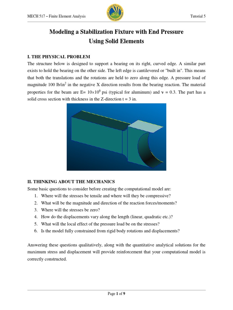Patran Tutorial 5 | PDF | Stress (Mechanics) | Applied And Interdisciplinary Physics