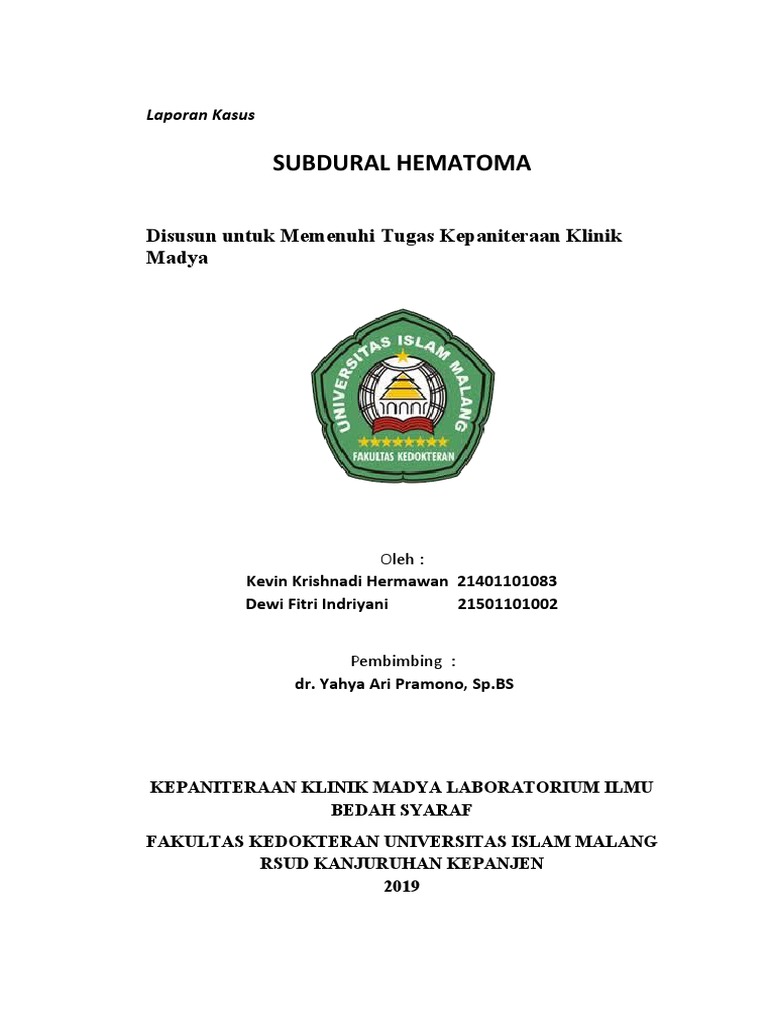 Laporan Kasus SDH | PDF