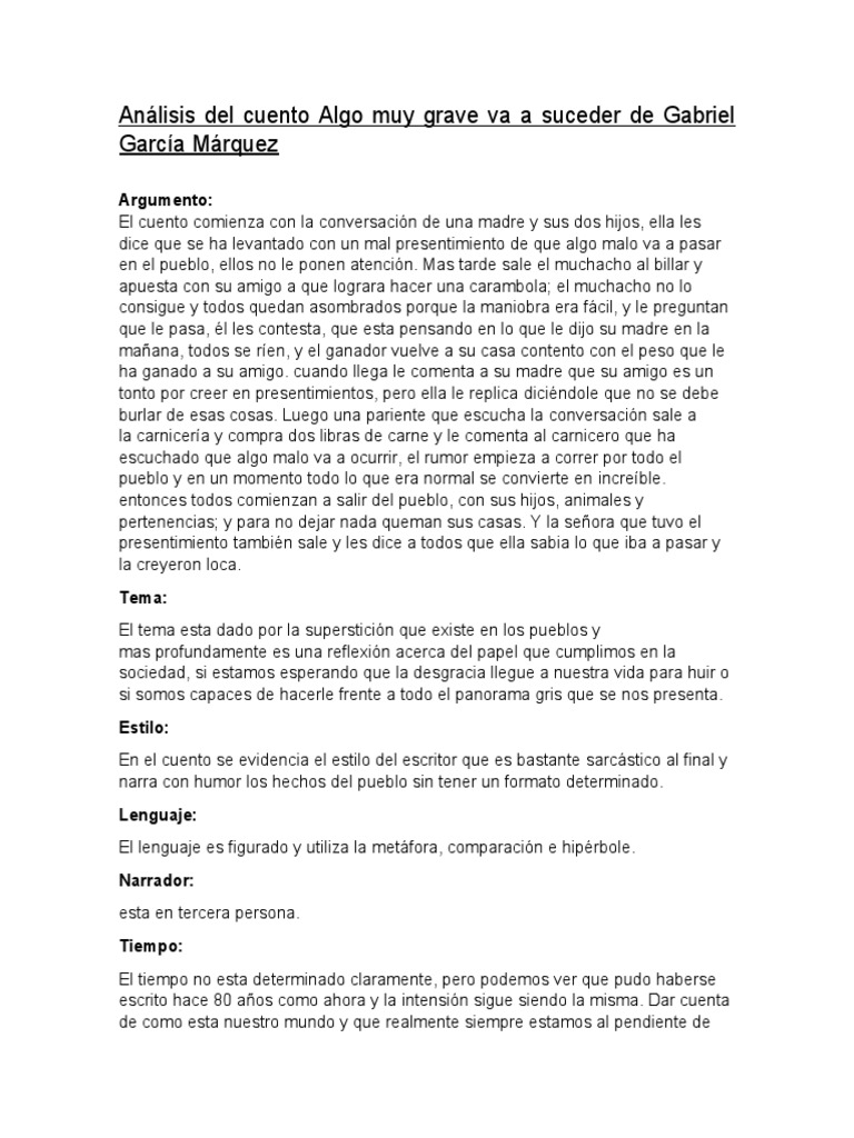 Analisis | PDF | Cuentos