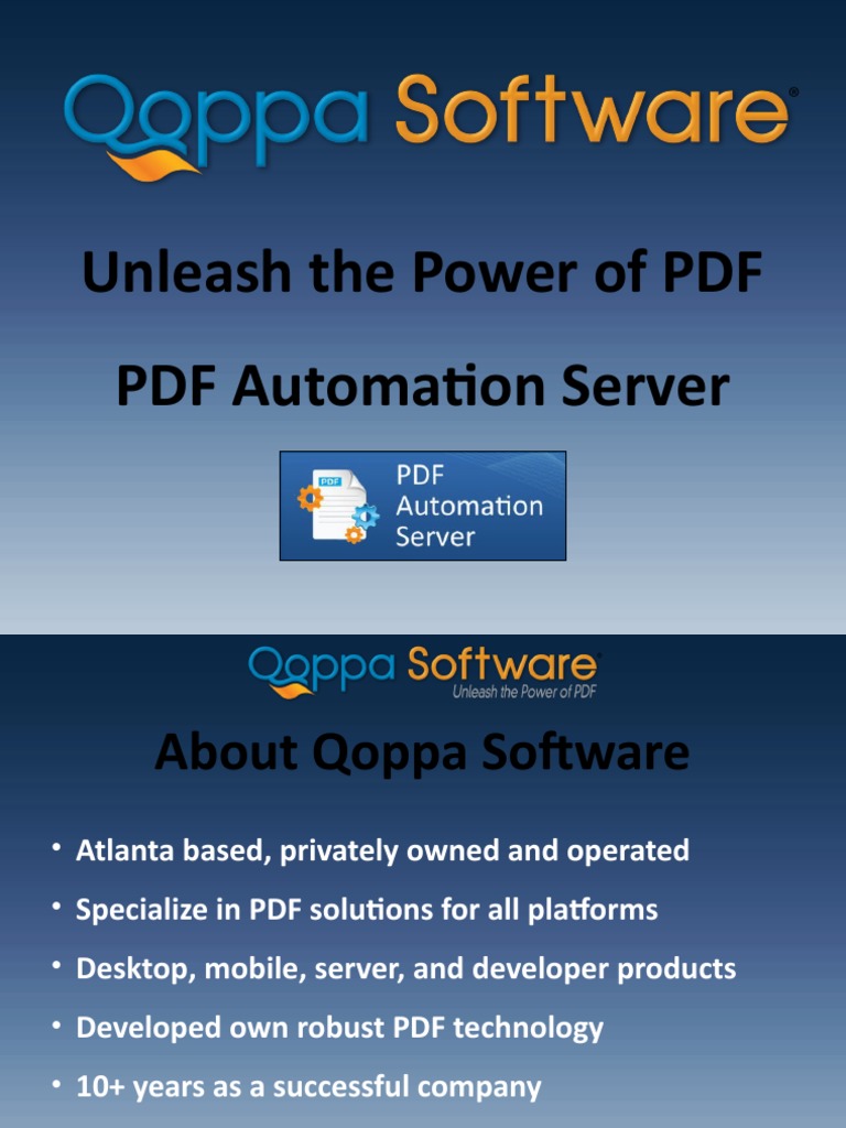 Qoppa Software PDF Automation Server v2020R3 PowerPoint Slides | PDF | Graphical User Interfaces ...