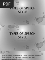 Intimate Speech Style | PDF