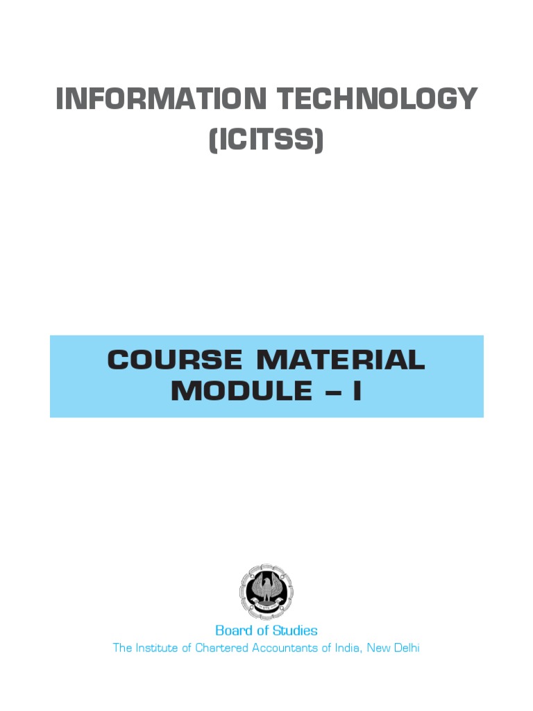 Icitss - It Module 1 | PDF | Byte | Computer Data Storage