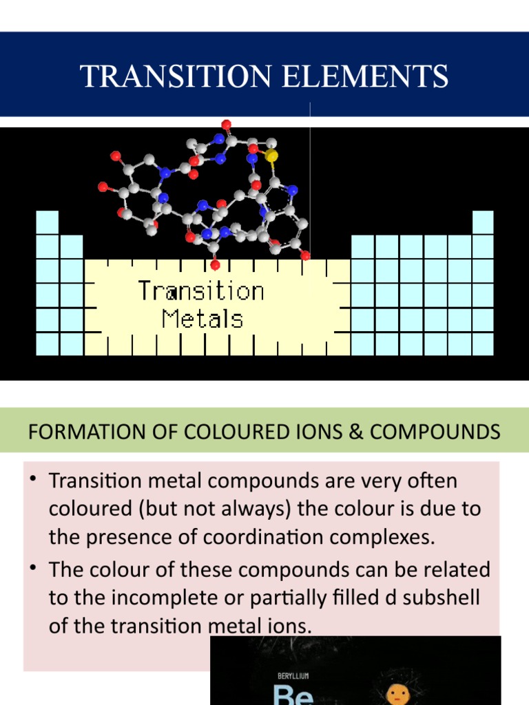 Transition Elements | PDF | Heterogeneous Catalysis | Catalysis