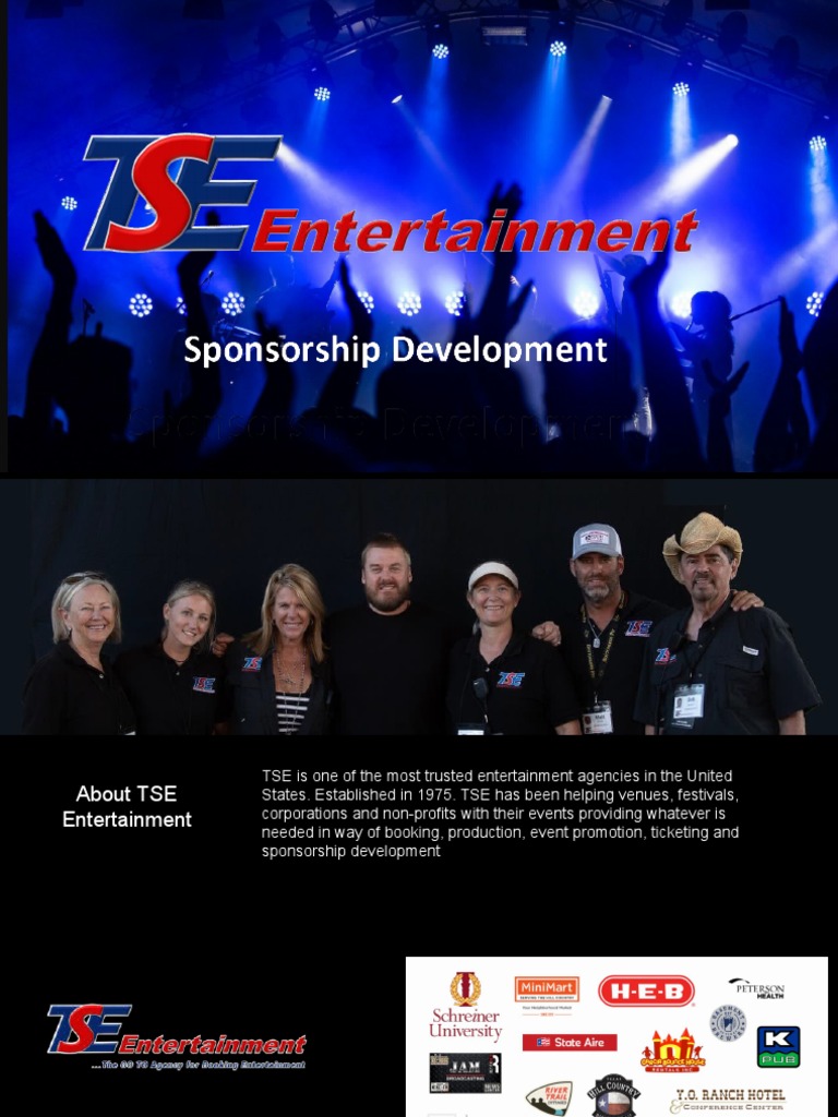 TSE Entertainment Sponsorship Rev.1 | PDF | Sponsor (Commercial ...