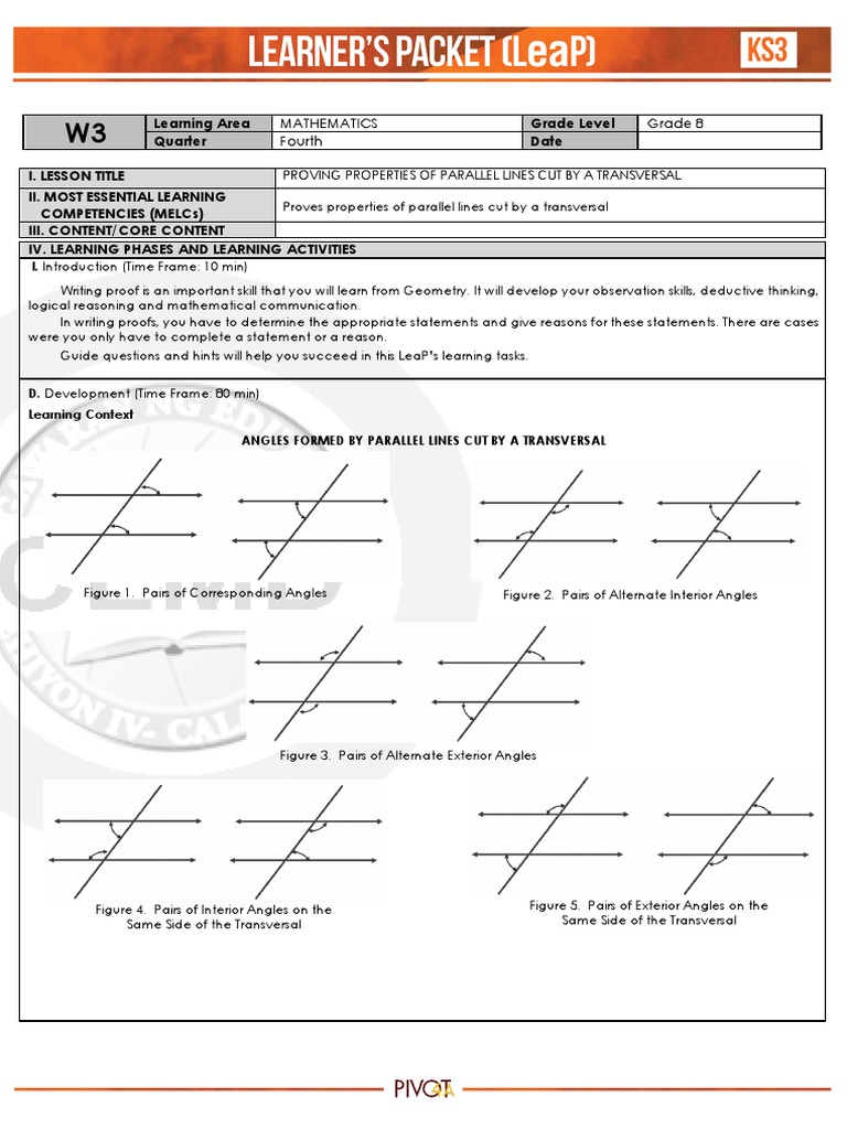 Mathematics Grade 8 Fourth | PDF | Elementary Geometry | Geometry