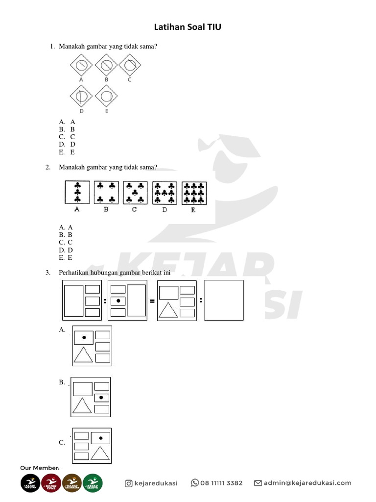 Latihan Soal TIU 3 | PDF | Metode & Bahan Ajar