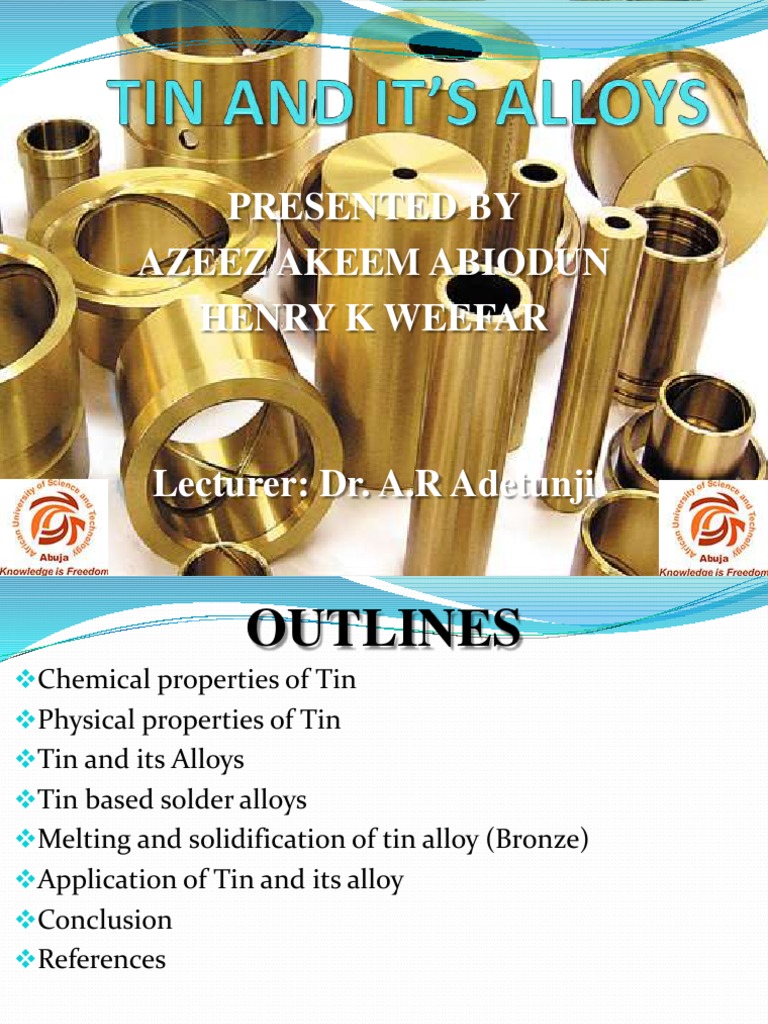 3 Tin and Its Alloy | PDF | Tin | Solder