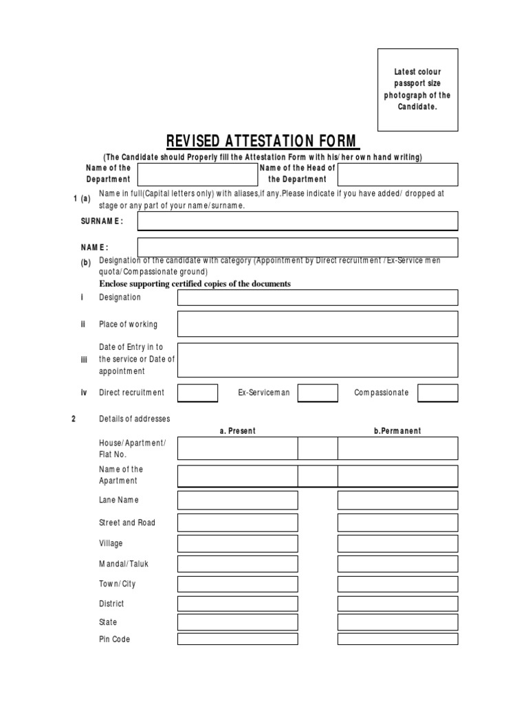 Revised Attestation Form Guidelines | PDF | Government | Justice