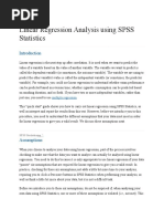 Example How To Perform Multiple Regression Analysis Using SPSS Statistics | PDF | Regression ...