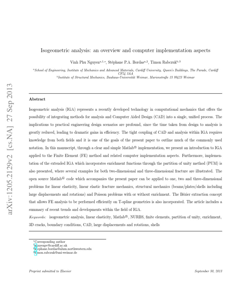 An Introduction To Isogeometric Analysis | PDF | Finite Element Method ...