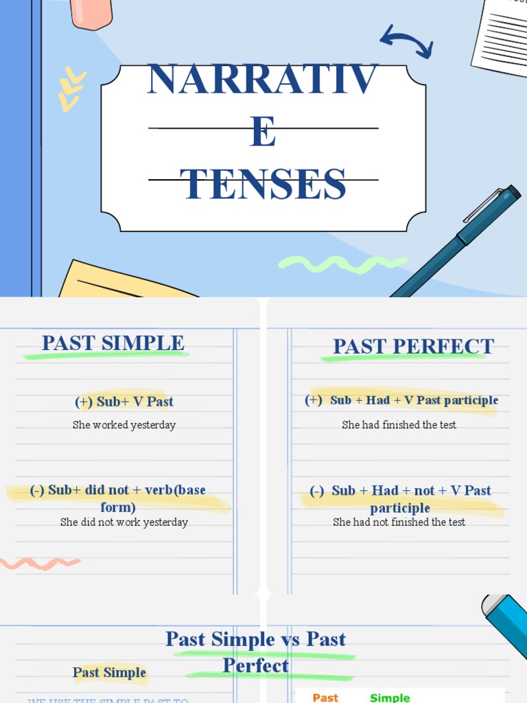 Narrative Tenses | PDF | Linguistics | Grammar
