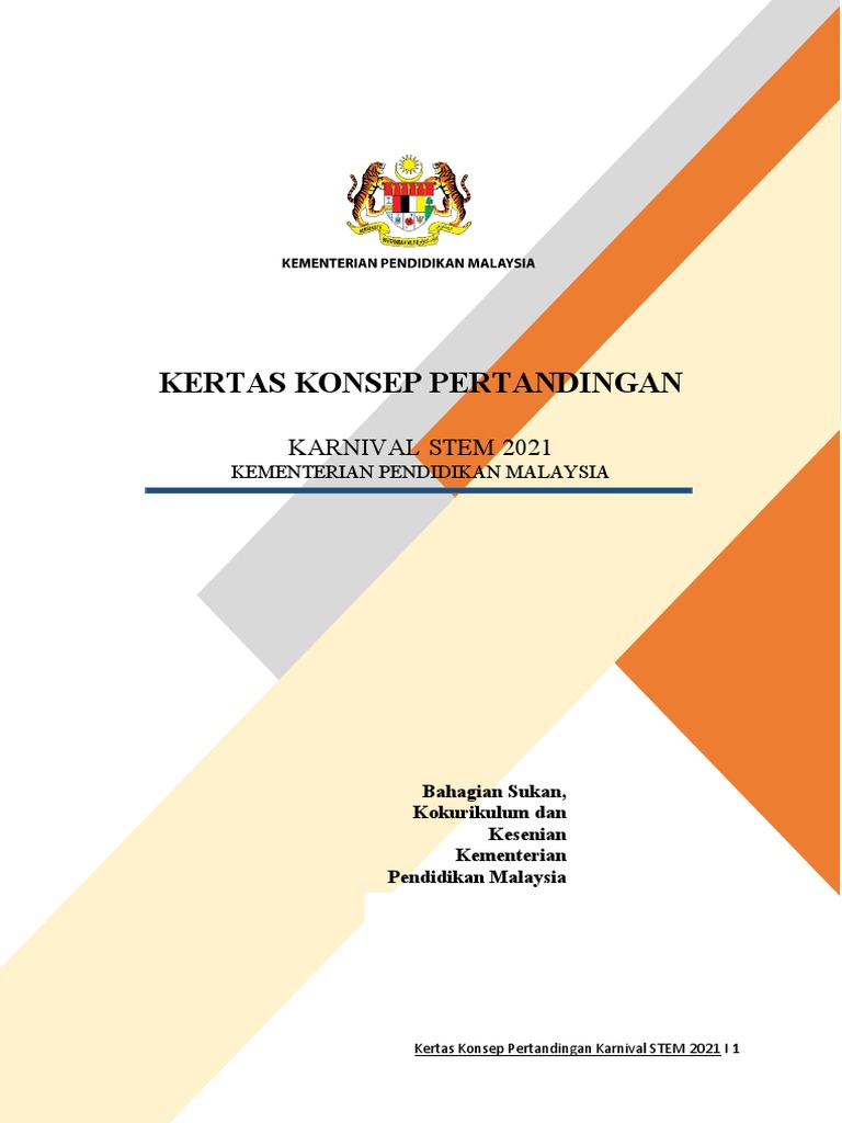 Kertas Konsep Pertandingan Karnival Stem KPM 2021 | PDF