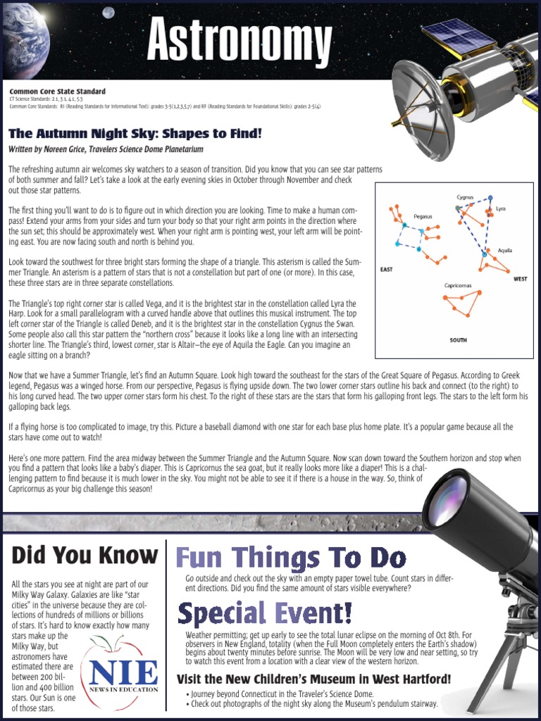 Autumn Night Sky | PDF | Solar Eclipse | Astronomy