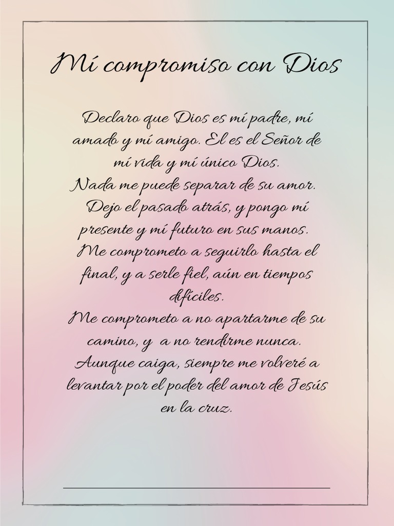 Mí Compromiso Con Dios | PDF
