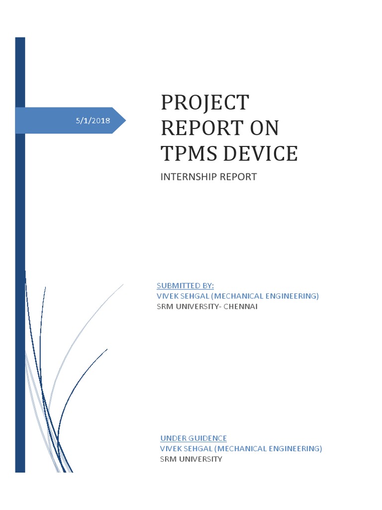 Project Report On Tpms Device | PDF | Tire | Mechanical Engineering