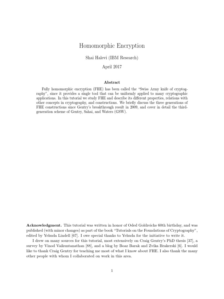 Homomorphic-Encryption For Beginners | PDF | Cryptography | Encryption