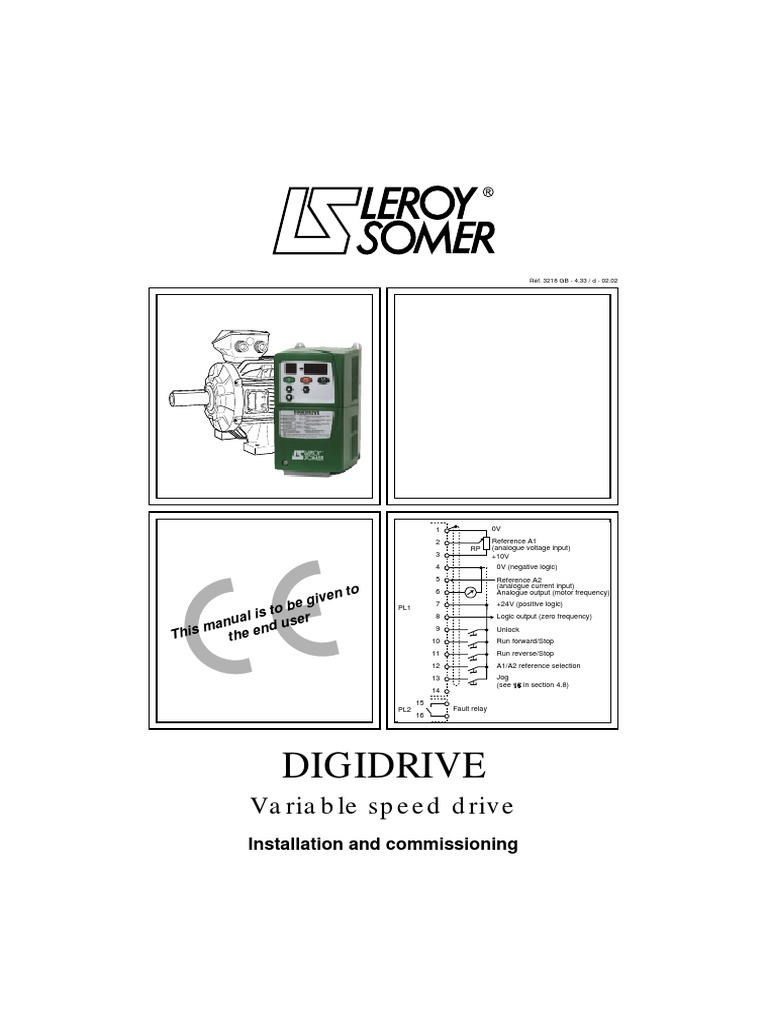 3218d DIGIDRIVE en | PDF | Electric Motor | Safety