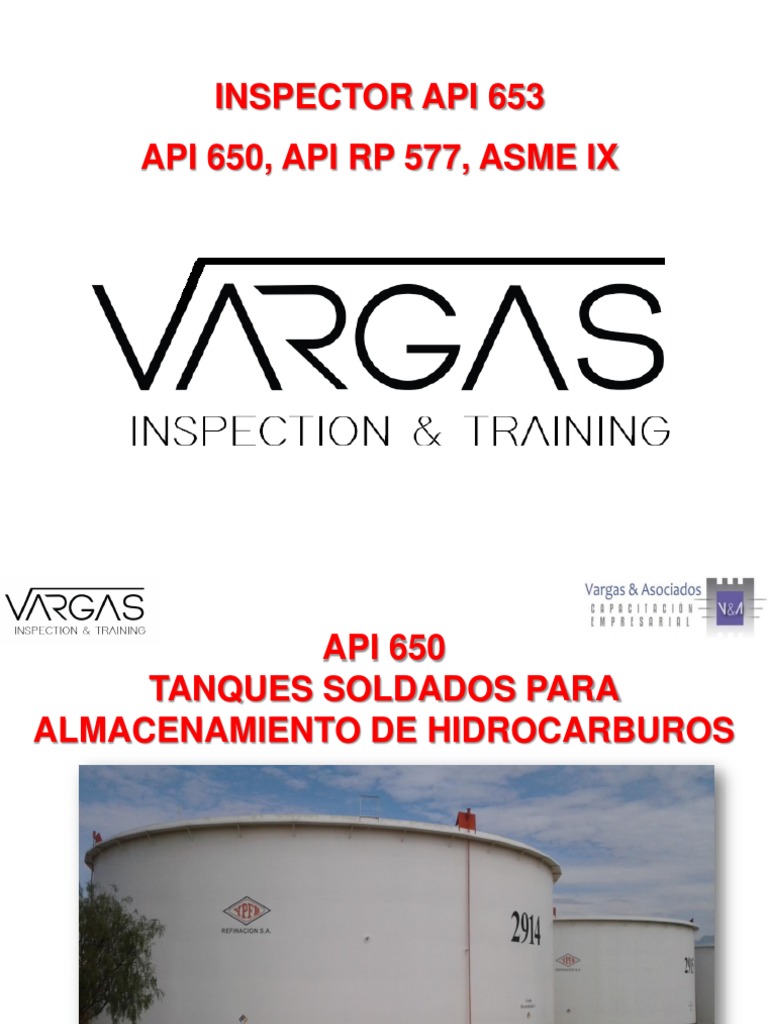 03.API 650 API RP 577 Asme Ix | PDF | Soldadura | Construcción