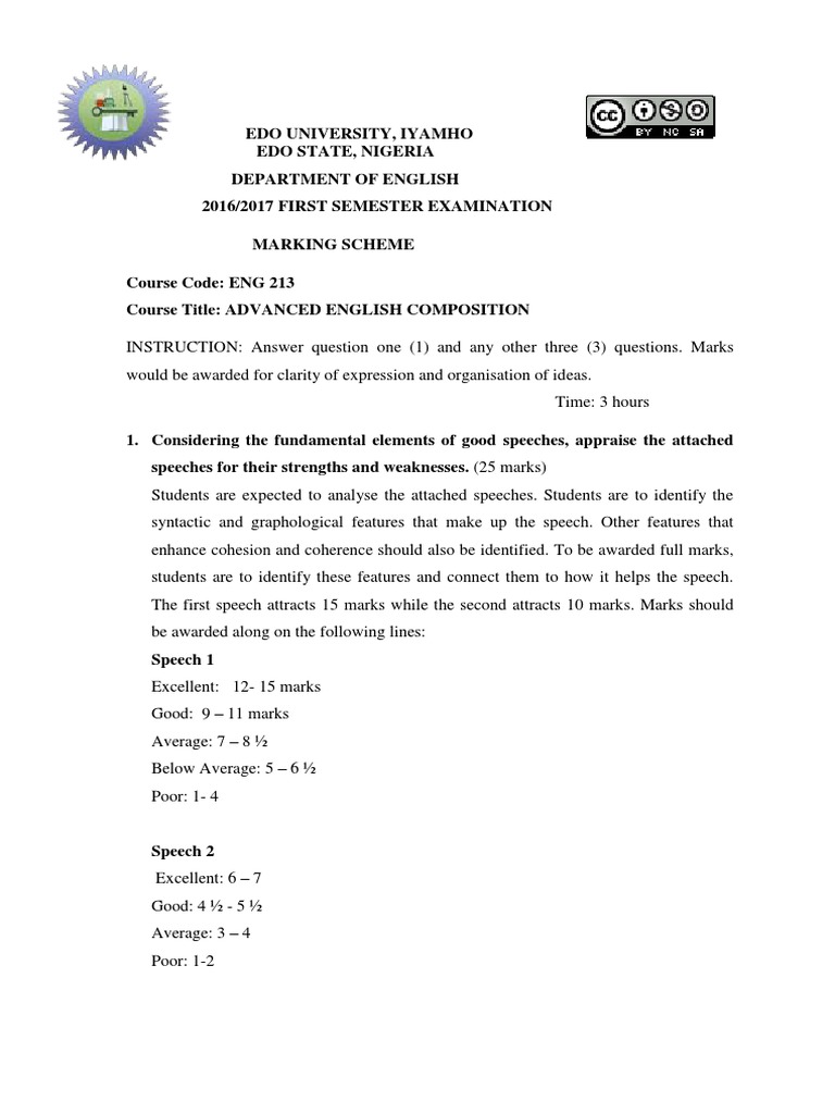 Advanced English Composition Qp Pdf Nigeria