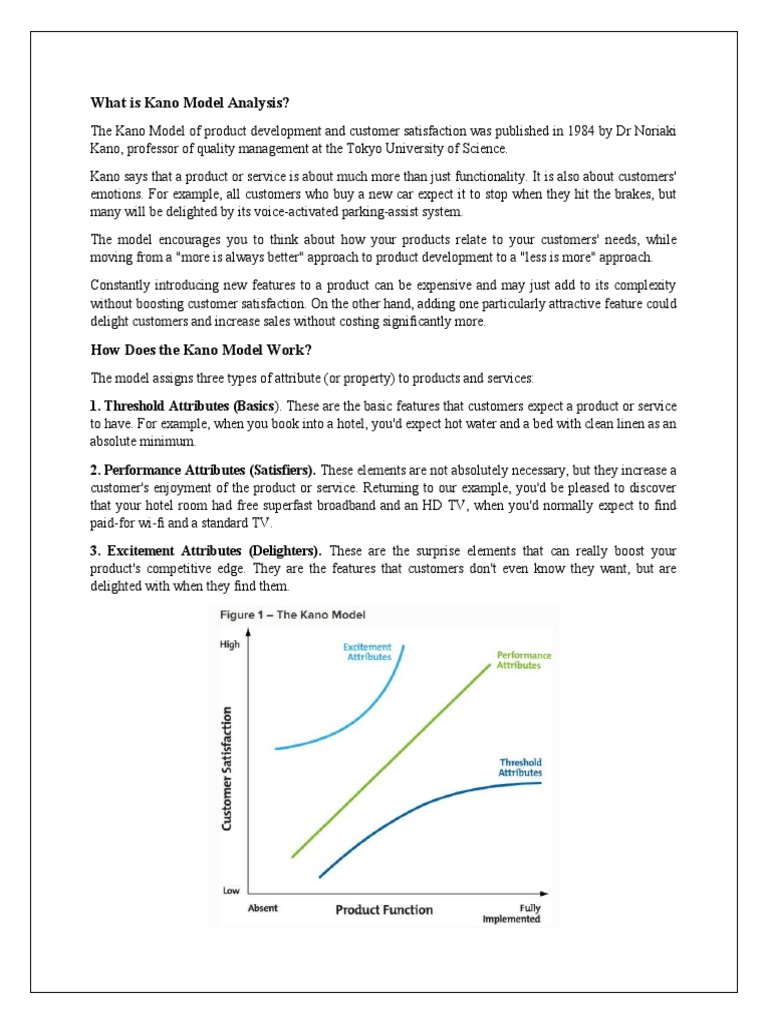 Understanding Kano Model Analysis | PDF | Business | Market (Economics)