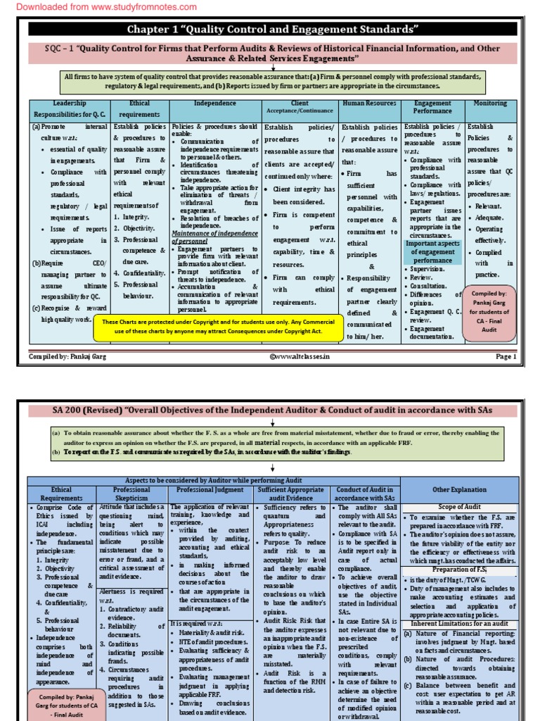 Audit Charts by Pankaj Garg | PDF | Financial Audit | Audit