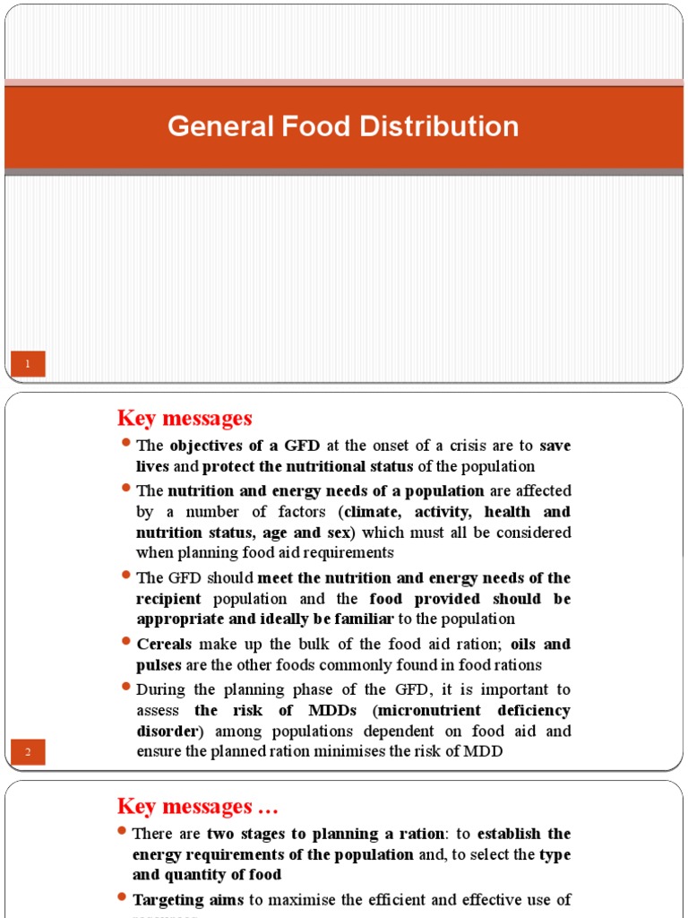 General Food Distribution Guidelines | PDF | World Food Programme ...