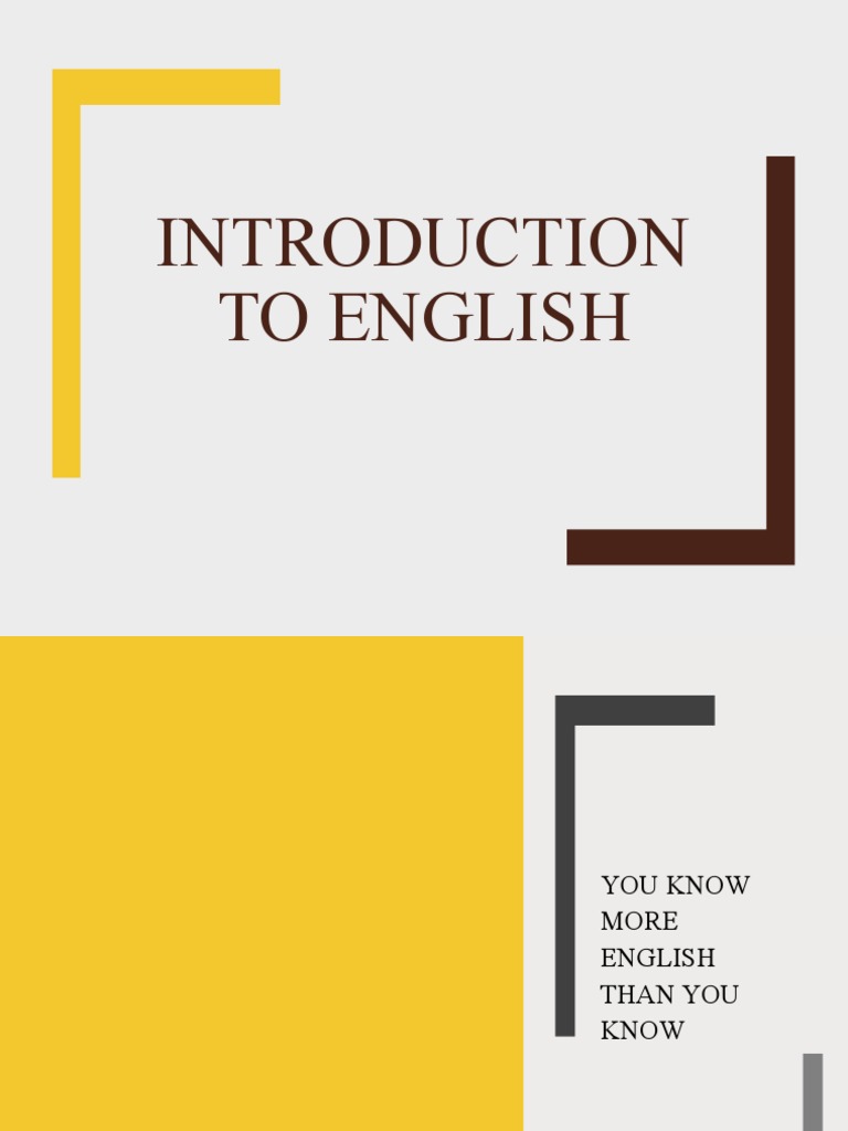 Intro To English | PDF | Vowel | English Language