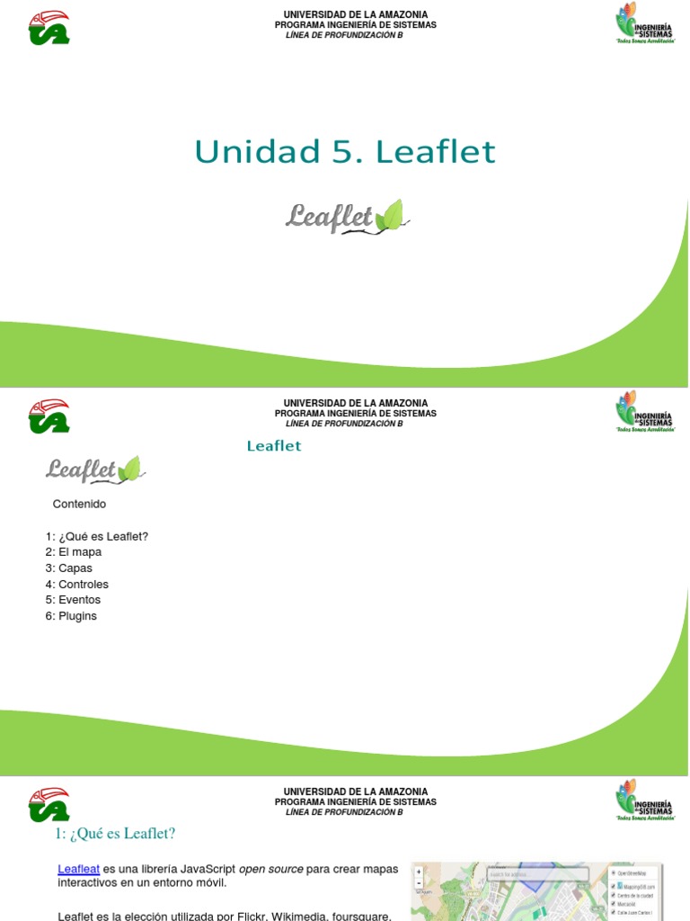 Unidad 5 - 2 - Leaflet | PDF | Script Java | Enchufe (informática)