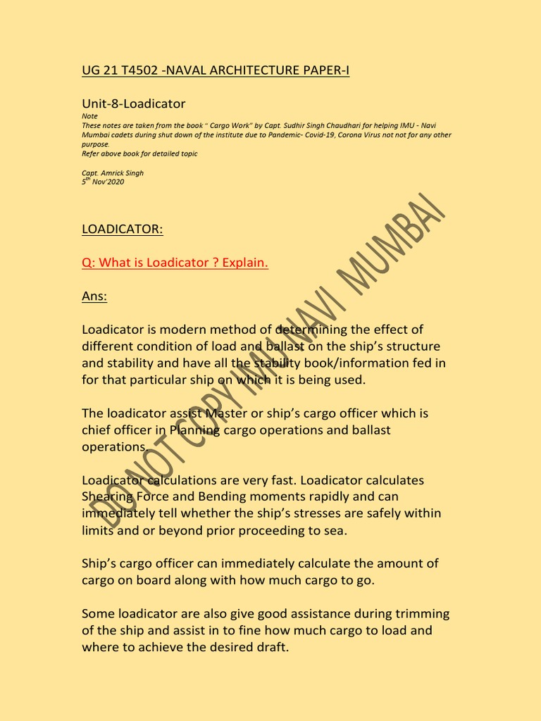 What Is Loadicator | Download Free PDF | Ships | Shipping