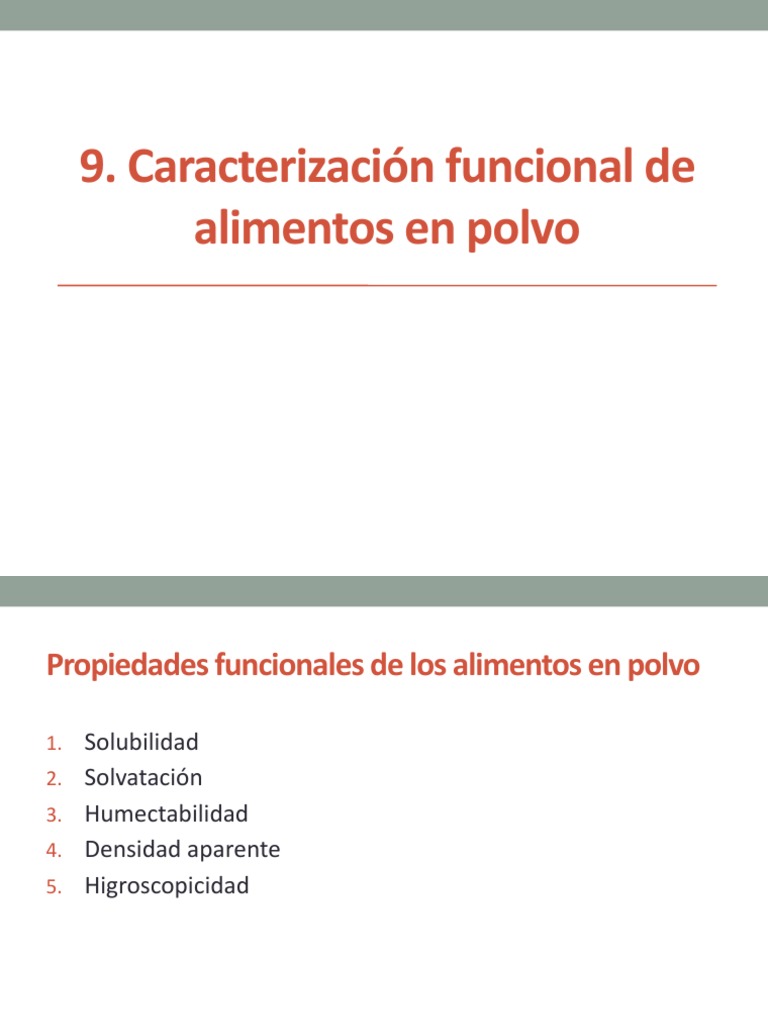 Higroscopicidad en Alimentos en Polvo | PDF | Solubilidad | Humedad