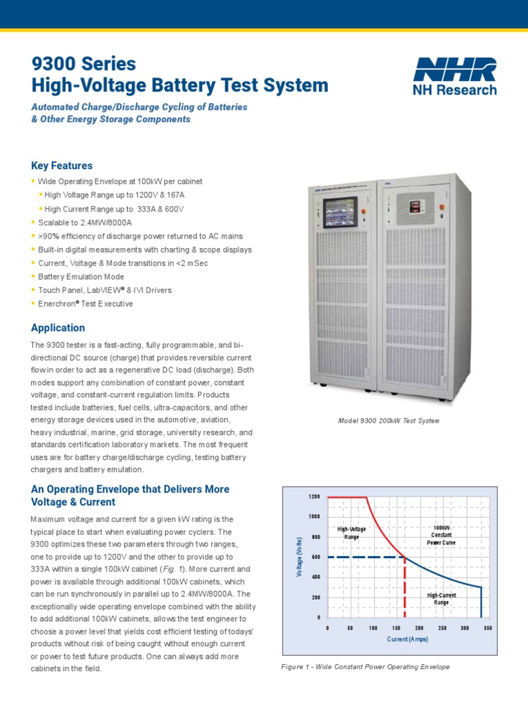 9300 Series High-Voltage Battery Test System: Key Features | PDF ...
