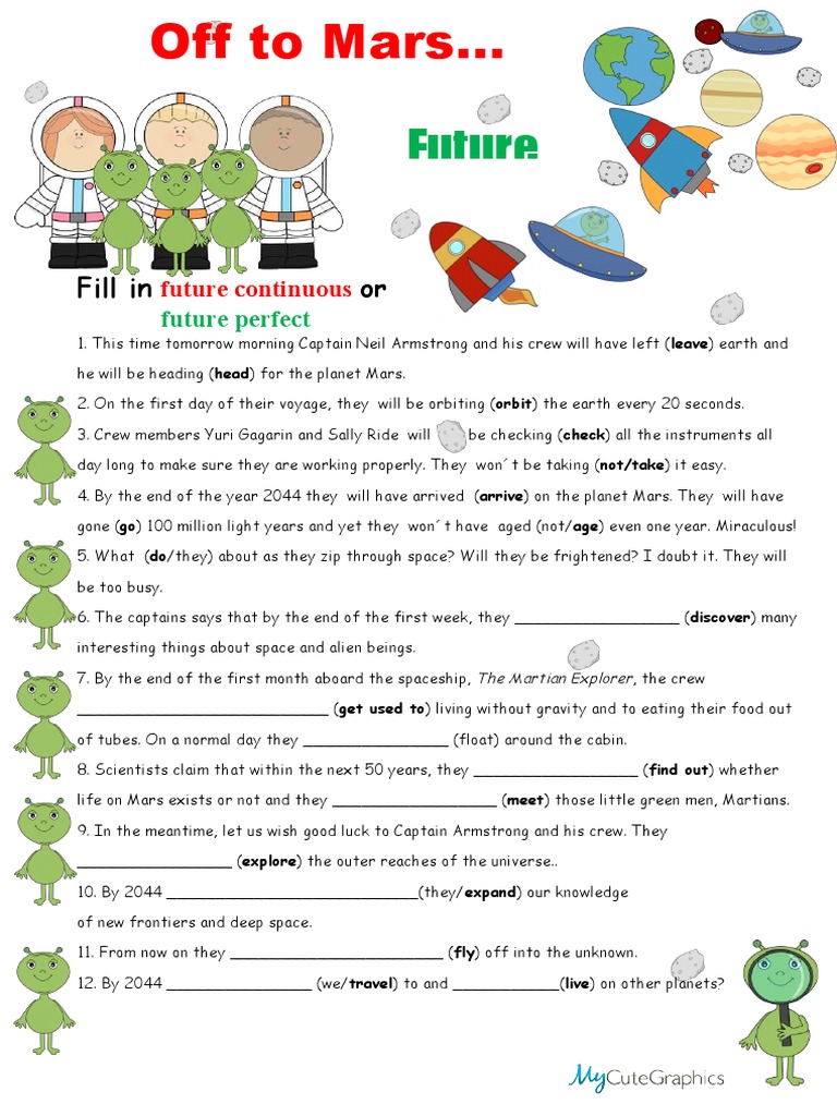 Future Continuous - Future Perfect | PDF