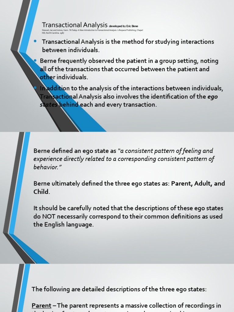 Transactional Analysis - Presentation | PDF | Social Psychology ...