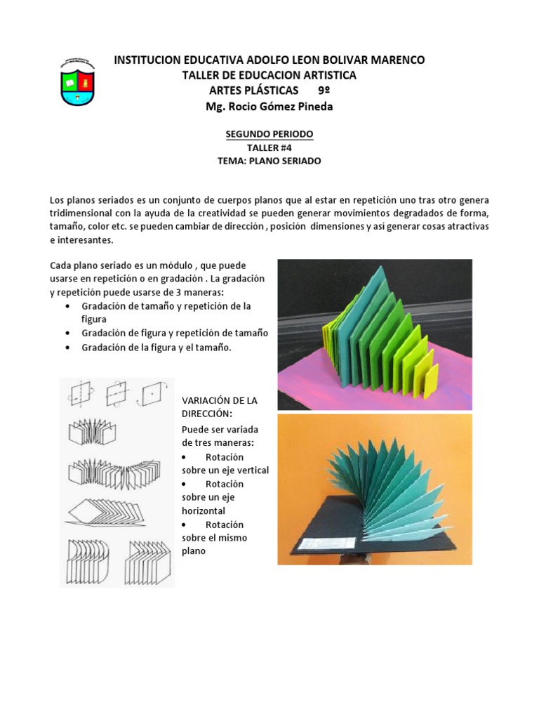 Taller 4 Plano Seriado 9º 2021 | PDF | Rotación | Enseñanza de matemática