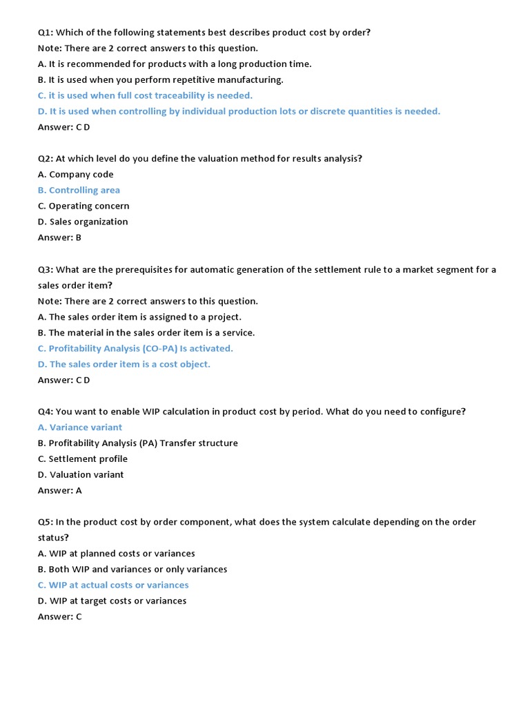 CO Exam Final | Download Free PDF | Valuation (Finance) | Cost