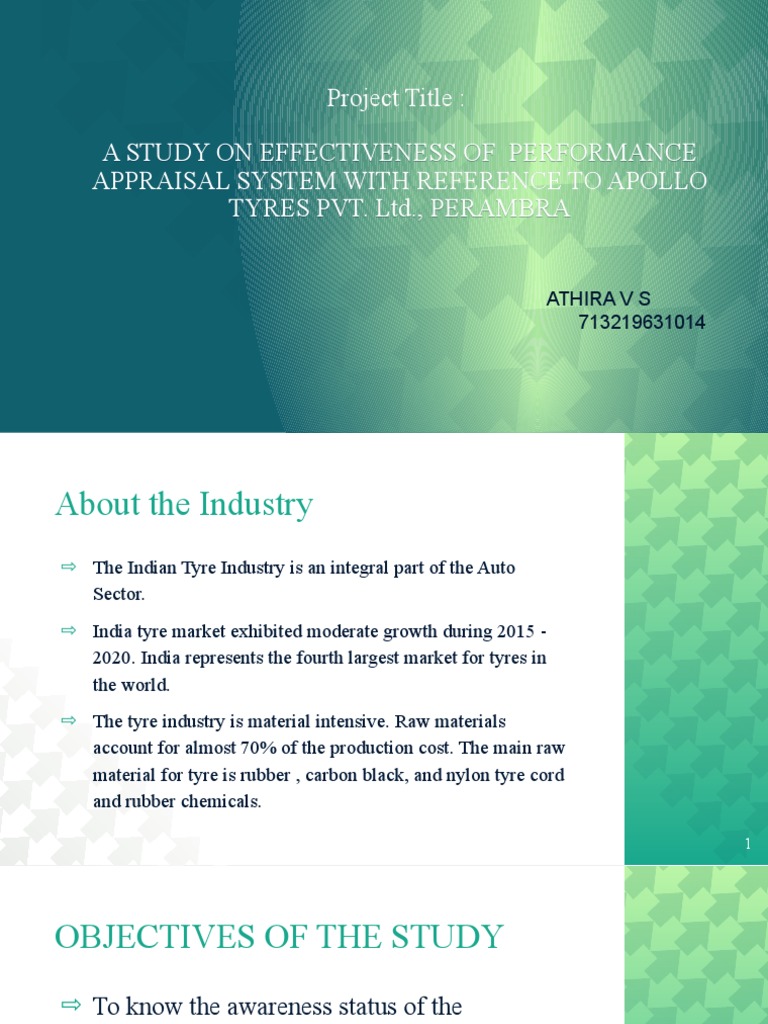 Project Title: A Study On Effectiveness of Performance Appraisal System With Reference To Apollo ...