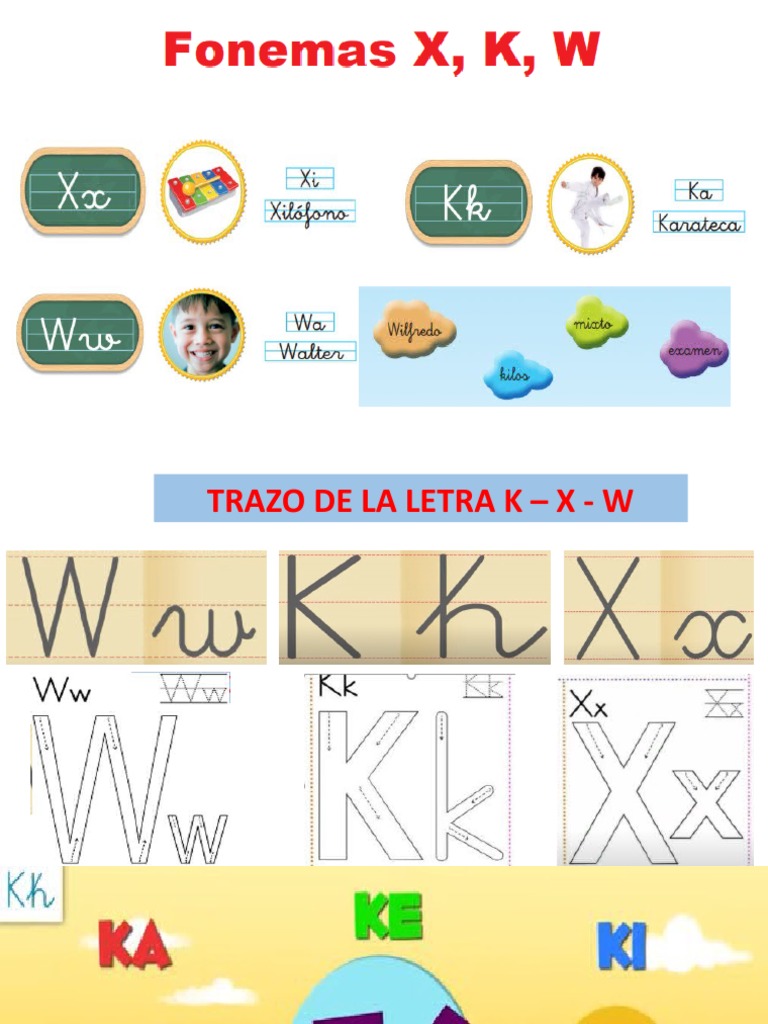 Letra K, W, X | PDF