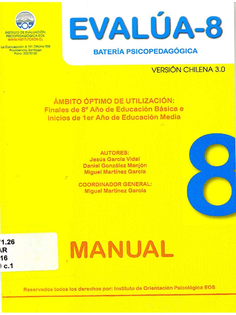 Manual Evalua 8 | PDF