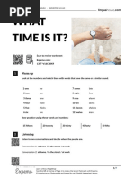 Rubric For Telling Time Clock | PDF