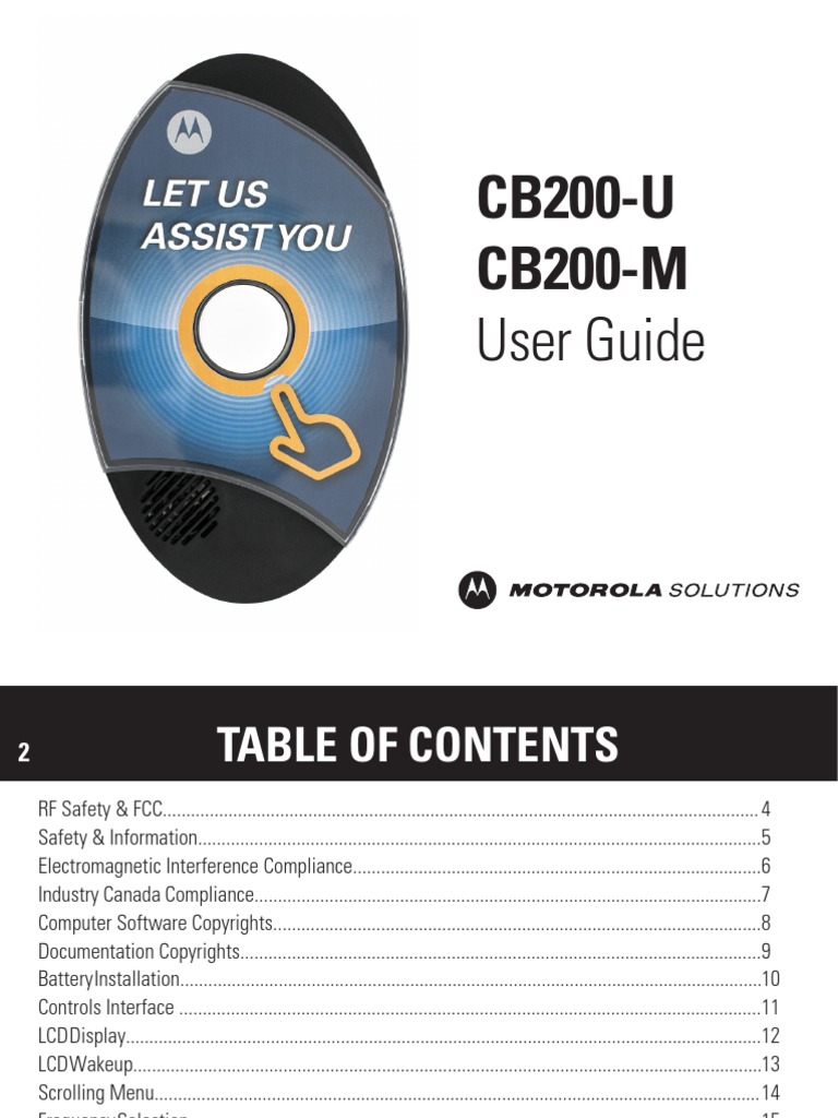Cb200 User Guide | PDF | Electromagnetic Interference | Very High Frequency