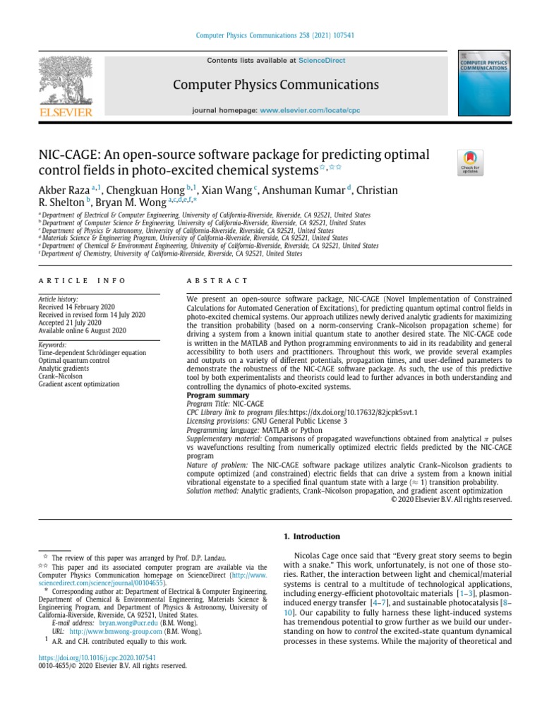 Computer Physics Communications | PDF | Matrix (Mathematics) | Wave ...