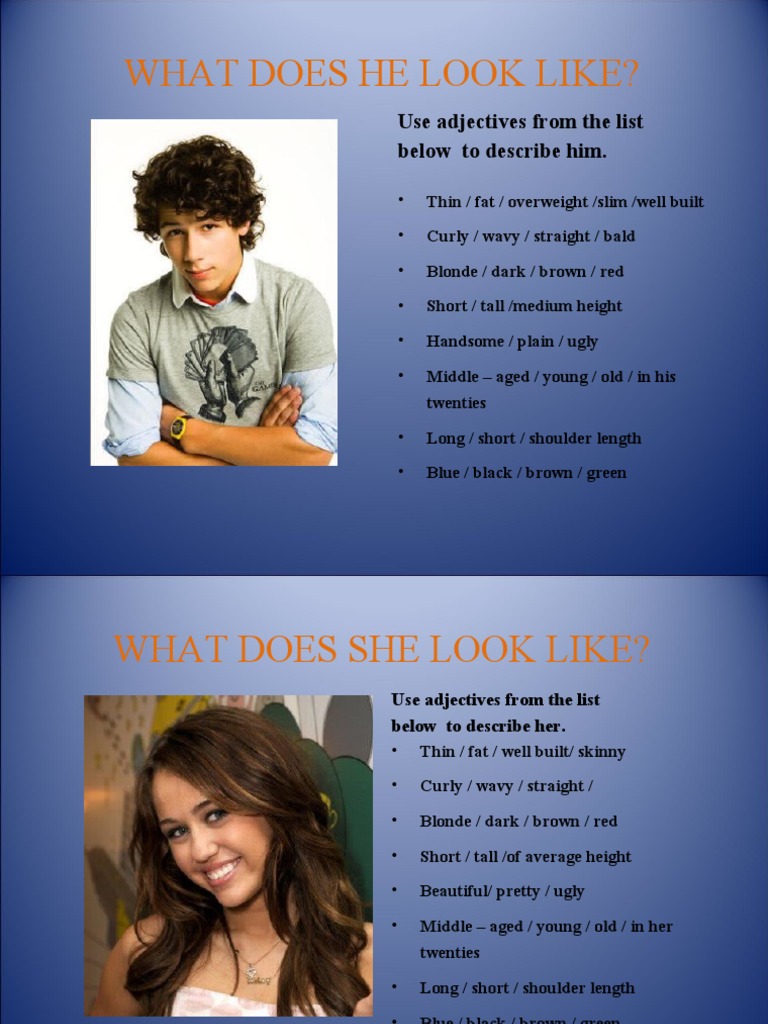 Descriptive Adjectives Guide | PDF | Human Appearance | Beauty