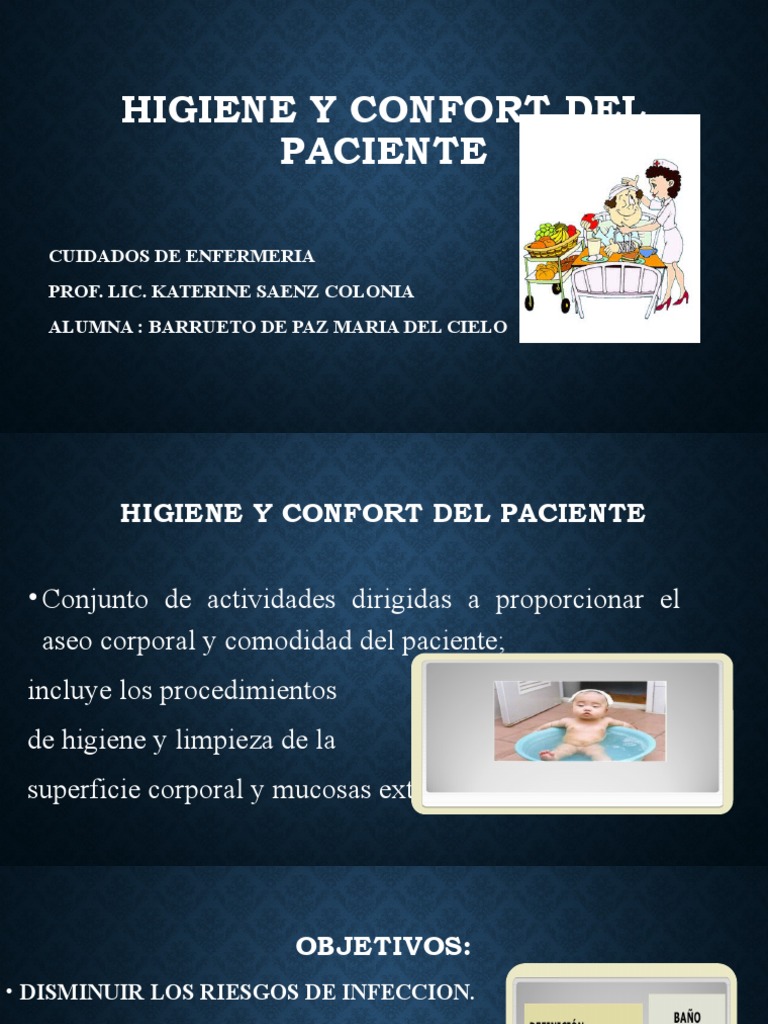 Higiene y Confort Del Paciente | PDF | Baños | Higiene