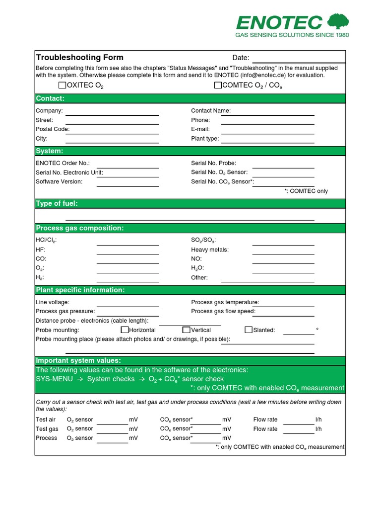 ENOTEC Troubleshooting Formato | PDF | Thermocouple | Metrology