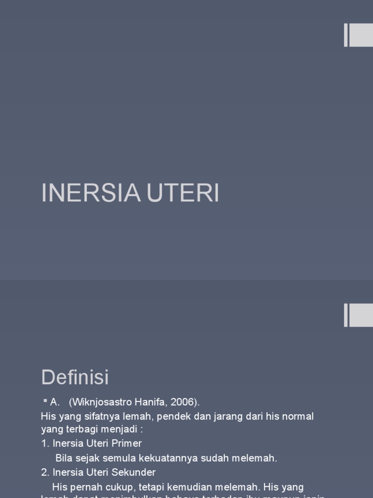 Inersia Uteri | PDF