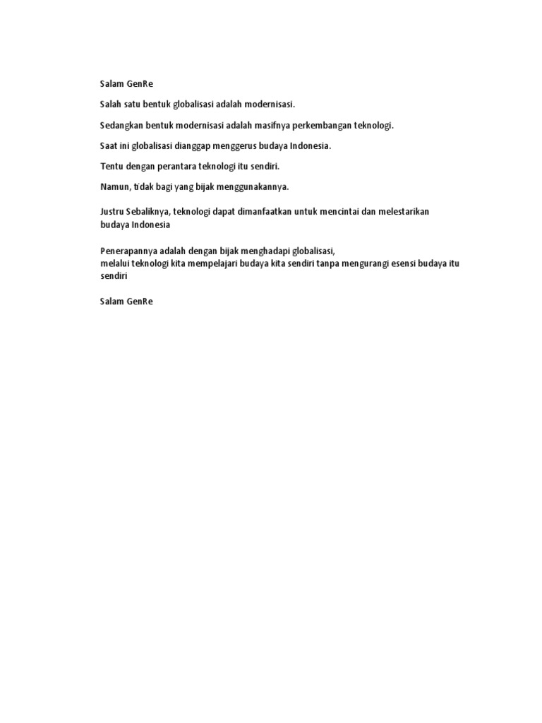 Budaya Salam GenRe | PDF