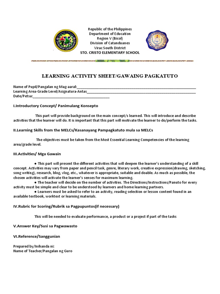 SCES Ready Heading-FILIPINO 5 | PDF | Learning | Cognitive Science