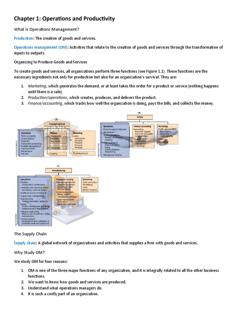 Operations Management and Productivity Insights | PDF | Supply Chain ...