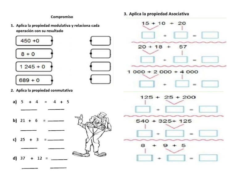Propiedades de la Suma para Niños | PDF | Métodos y materiales de enseñanza